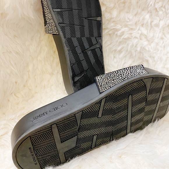Shoes | Jimmy Choo Crystal Pool Slides | Poshmark